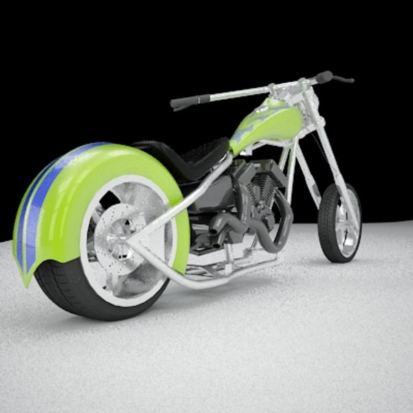 3d model custom chopper