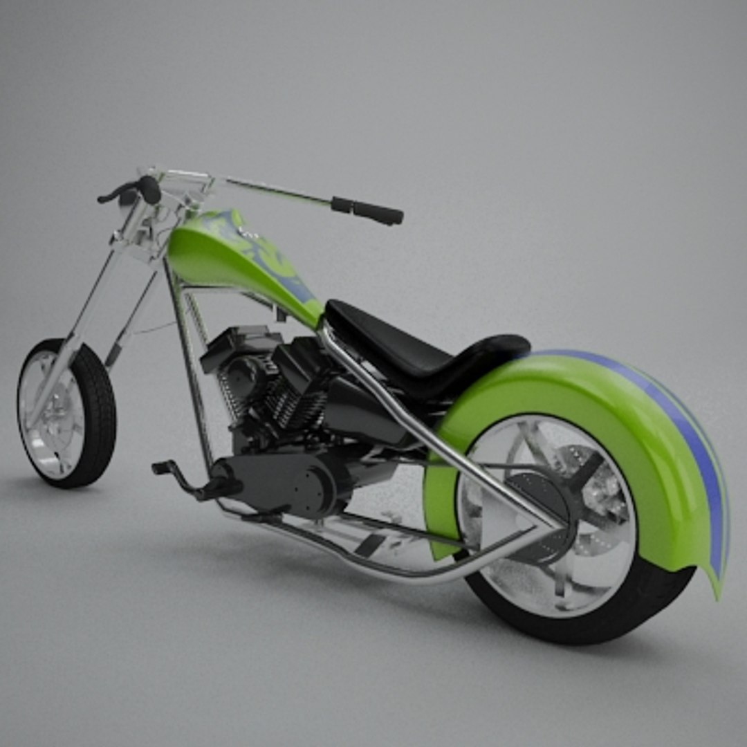 3d model custom chopper