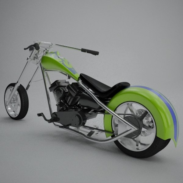 3d model custom chopper