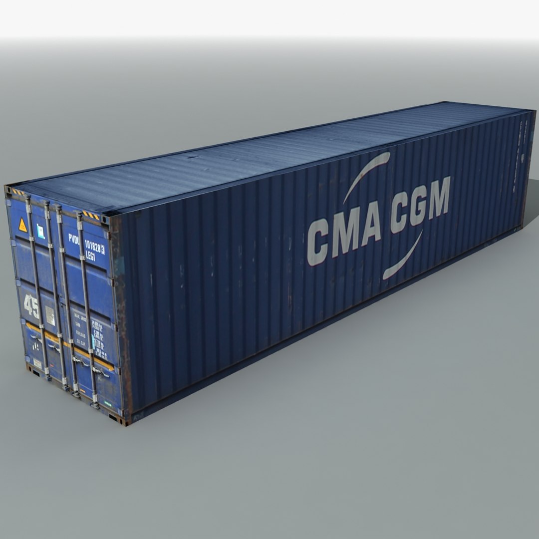 3d model cma shipping cargo container