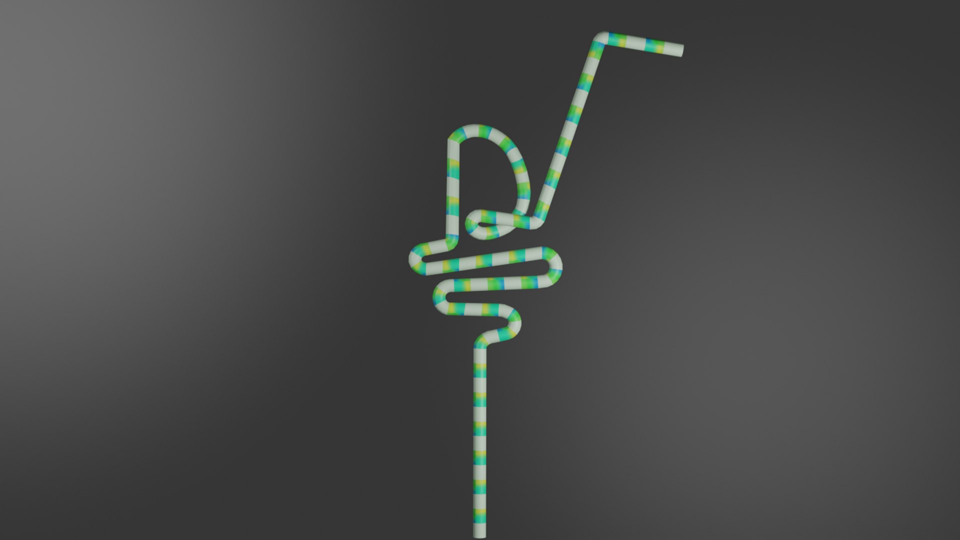 Crazy Straw Letter D model - TurboSquid 1801257