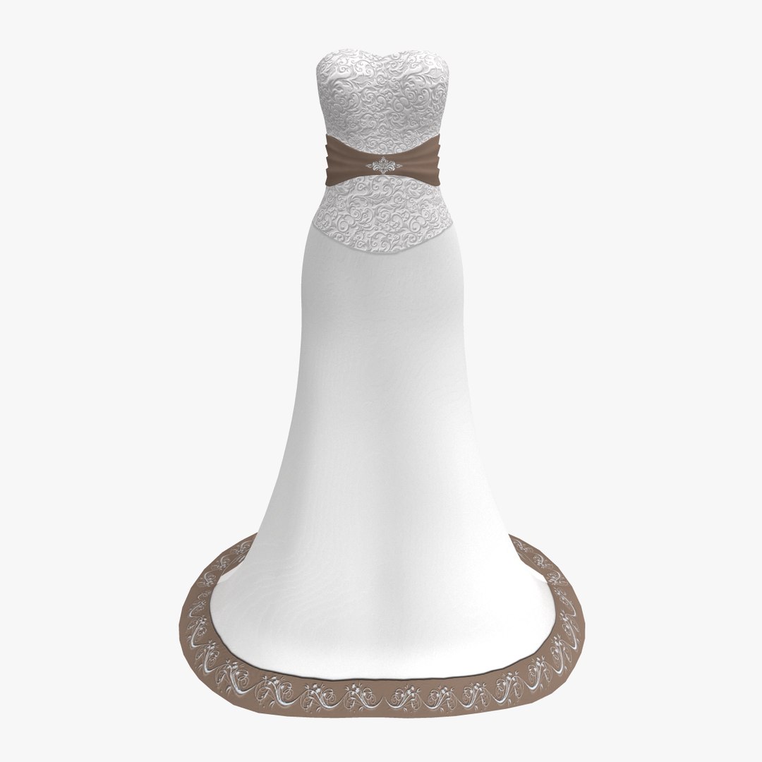 3D Bridal Wedding Gown model - TurboSquid 1863763
