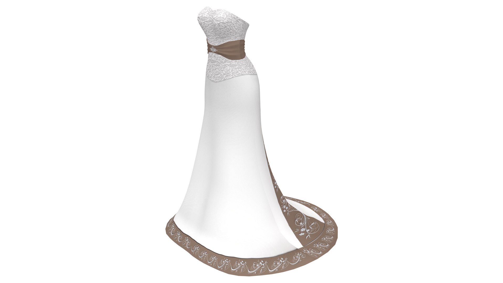3D Bridal Wedding Gown Model - TurboSquid 1863763
