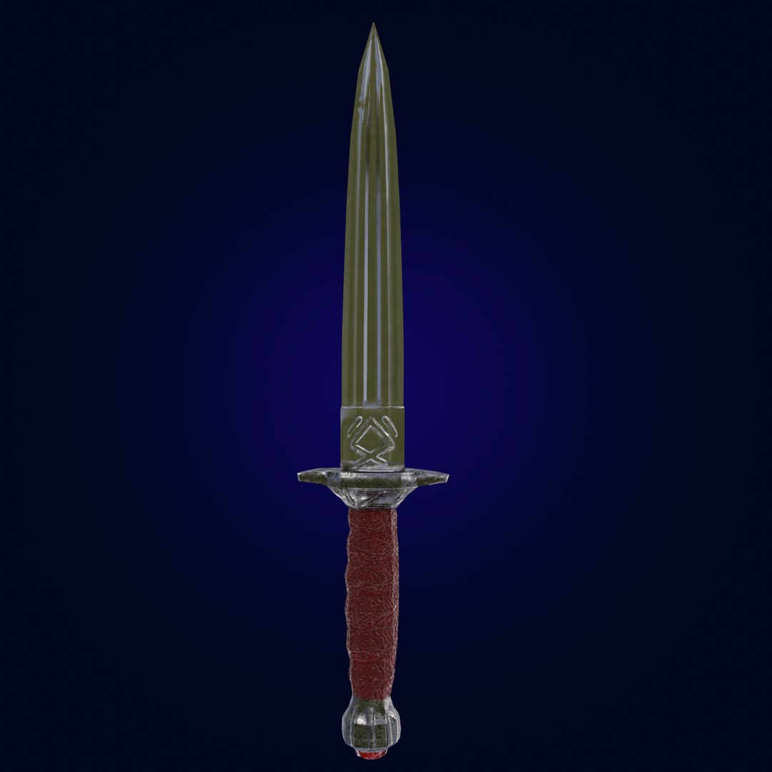 Stylized Weapon PBR Low Poly Dagger Game Ready Low-poly 3D Model Model ...