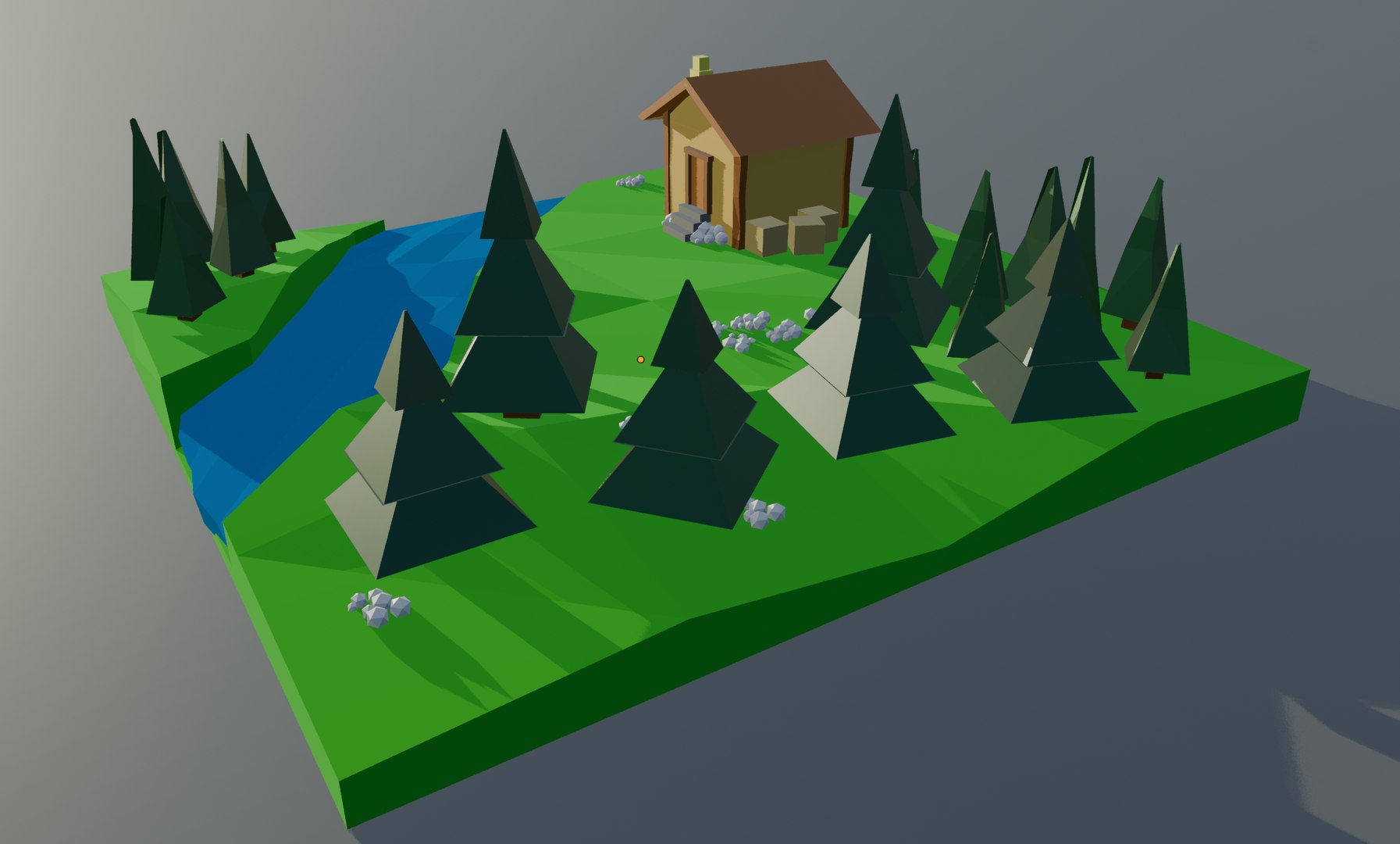 Low Poly Landscape 3D Model - TurboSquid 2325422