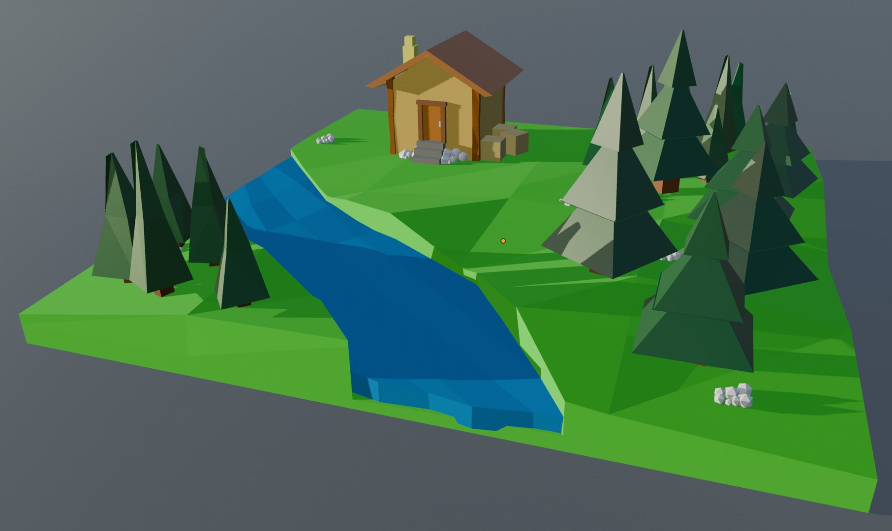 Low Poly Landscape 3D Model - TurboSquid 2325422