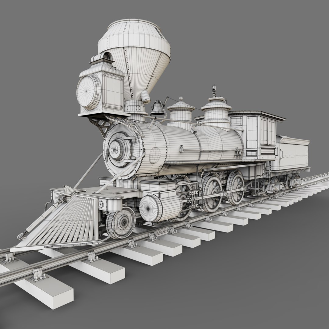 Steam Locomotive Brooks 2-6-0 Mogul Type Dillon No35 3D - TurboSquid ...