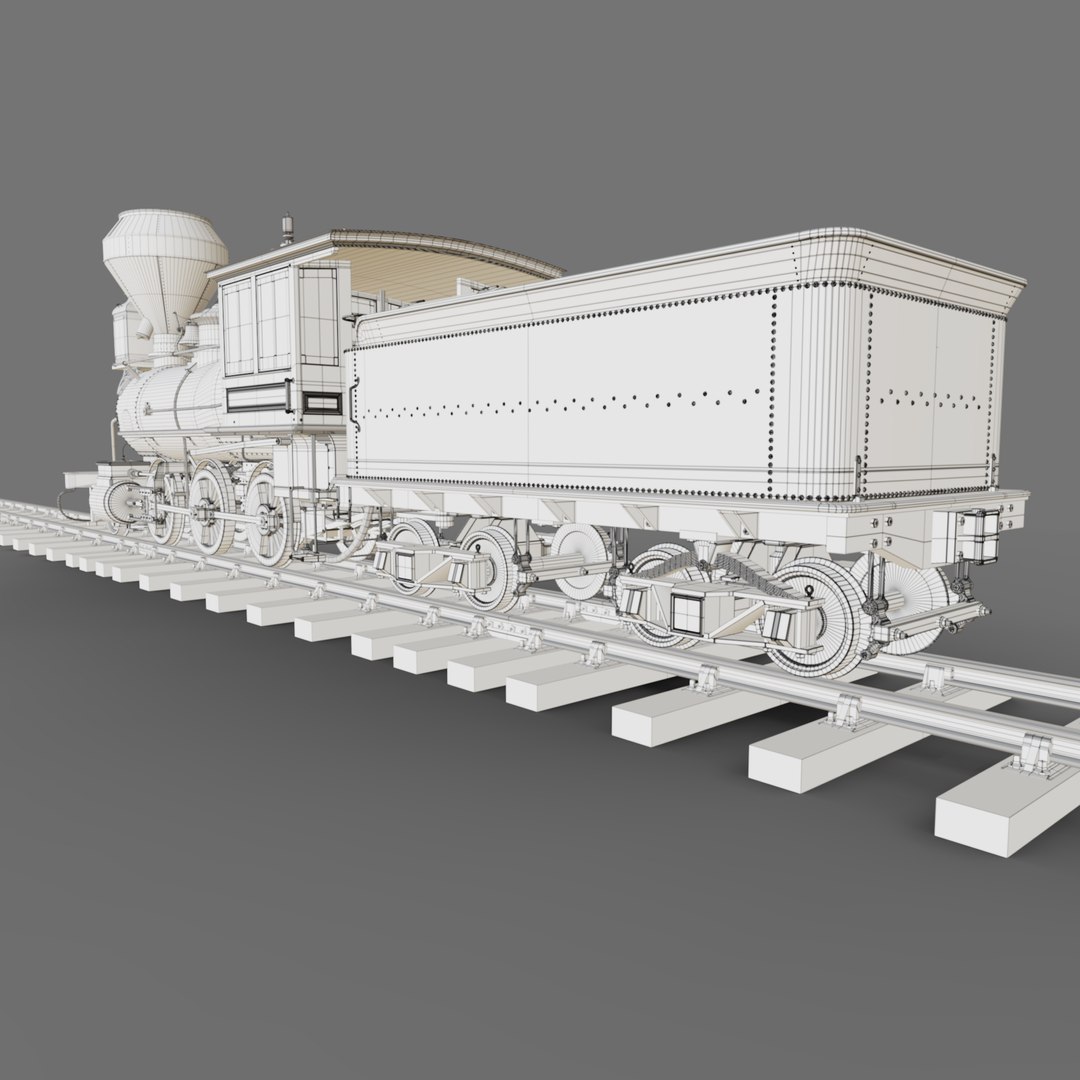 Steam Locomotive Brooks 2-6-0 Mogul Type Dillon No35 3D - TurboSquid ...