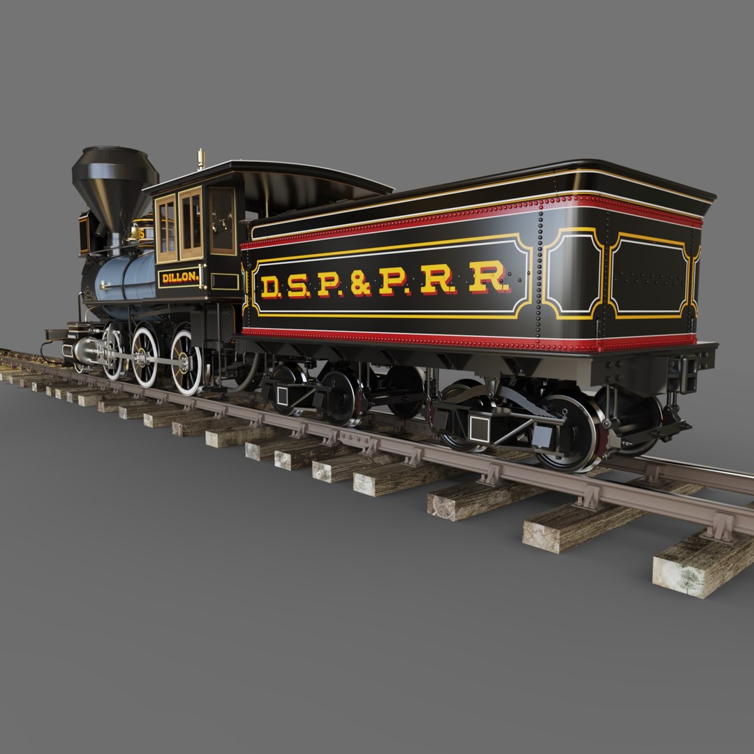 Steam Locomotive Brooks 2-6-0 Mogul Type Dillon No35 3D - TurboSquid ...