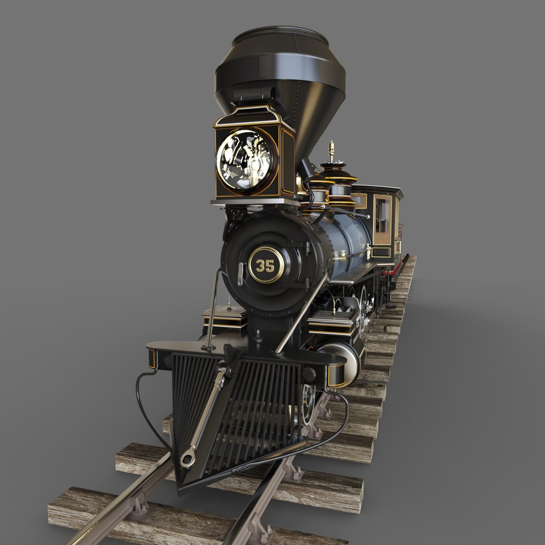 Steam Locomotive Brooks 2-6-0 Mogul Type Dillon No35 3D - TurboSquid ...