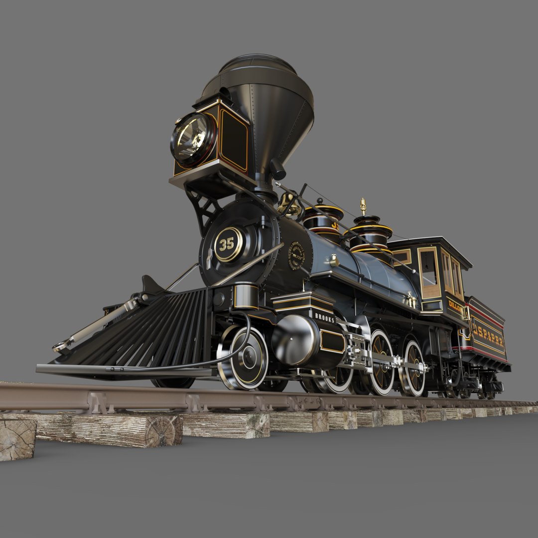 Steam Locomotive Brooks 2-6-0 Mogul Type Dillon No35 3D - TurboSquid ...
