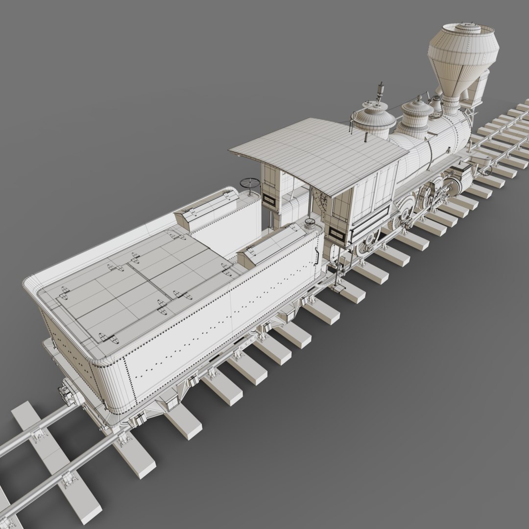 Steam Locomotive Brooks 2-6-0 Mogul Type Dillon No35 3D - TurboSquid ...