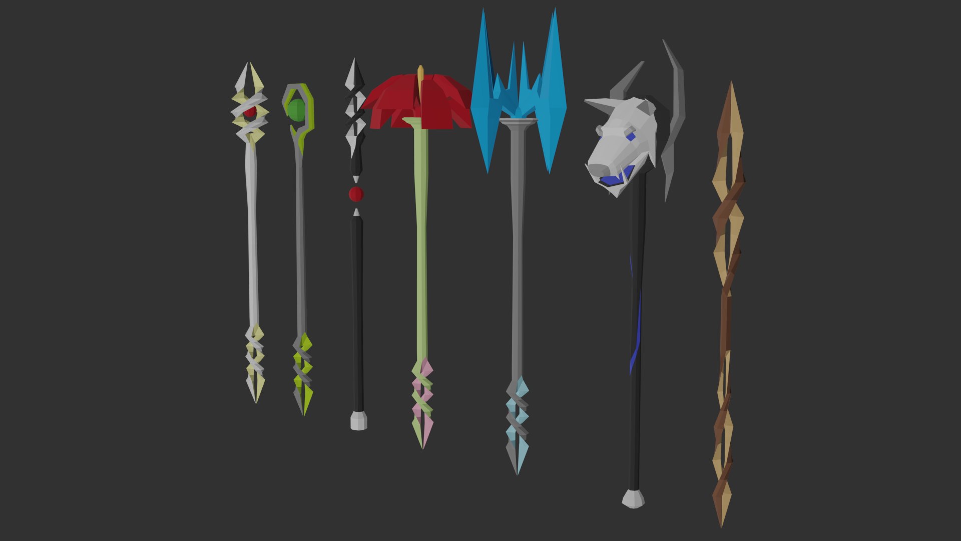 3D LOW POLY Staff Pack - TurboSquid 2132030