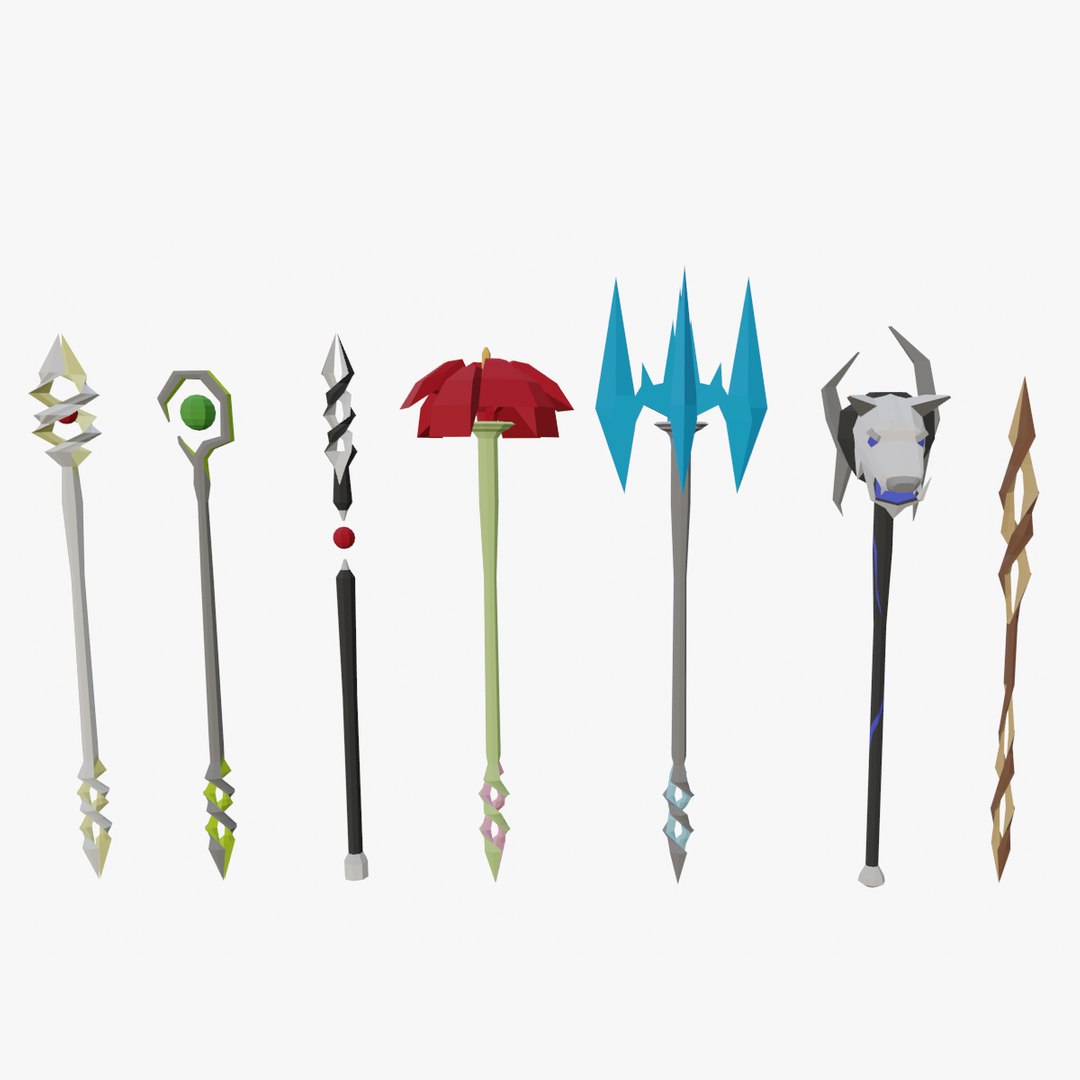 3D 3D LOW POLY Staff Pack - TurboSquid 2132030