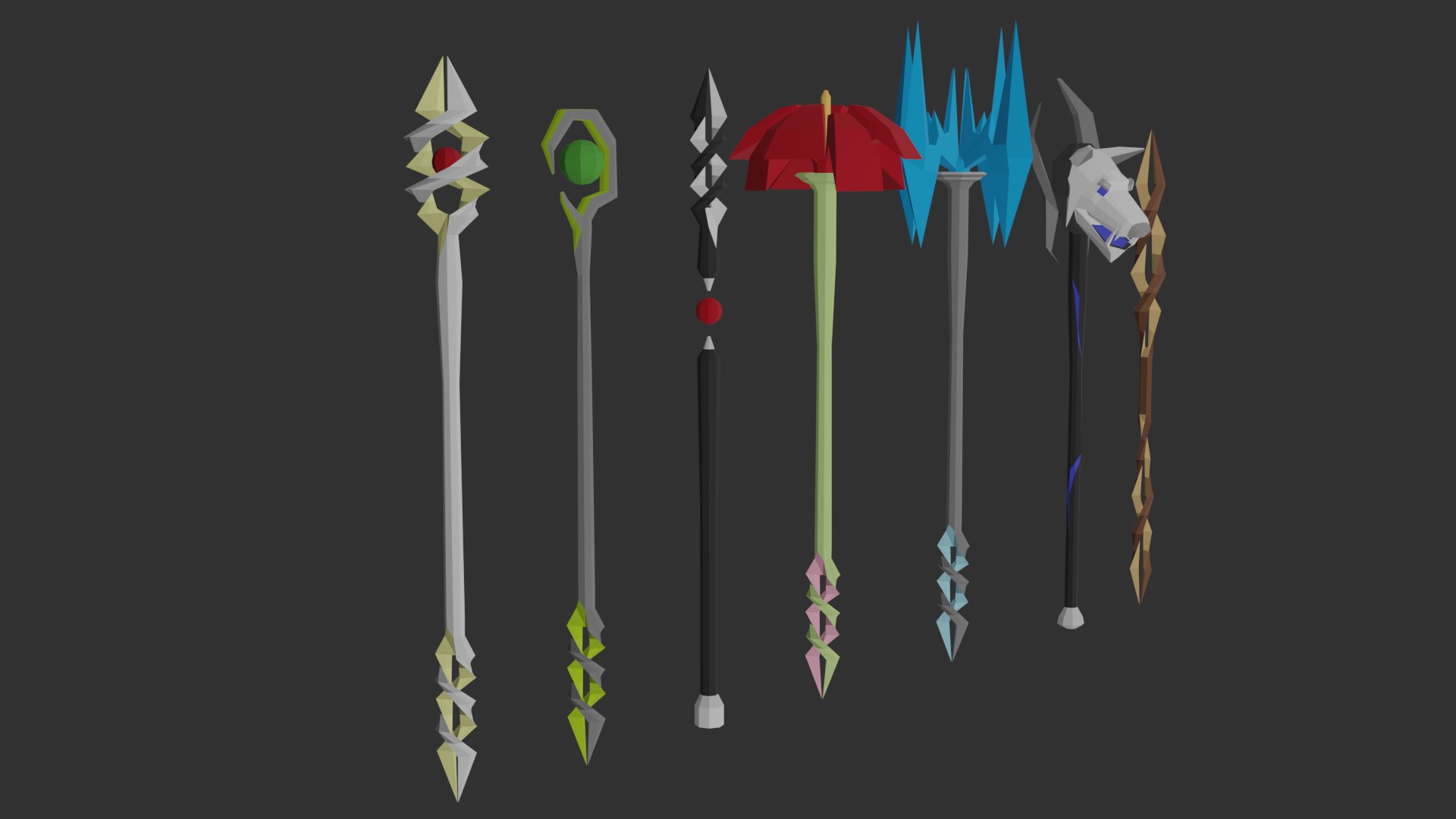 3D LOW POLY Staff Pack - TurboSquid 2132030