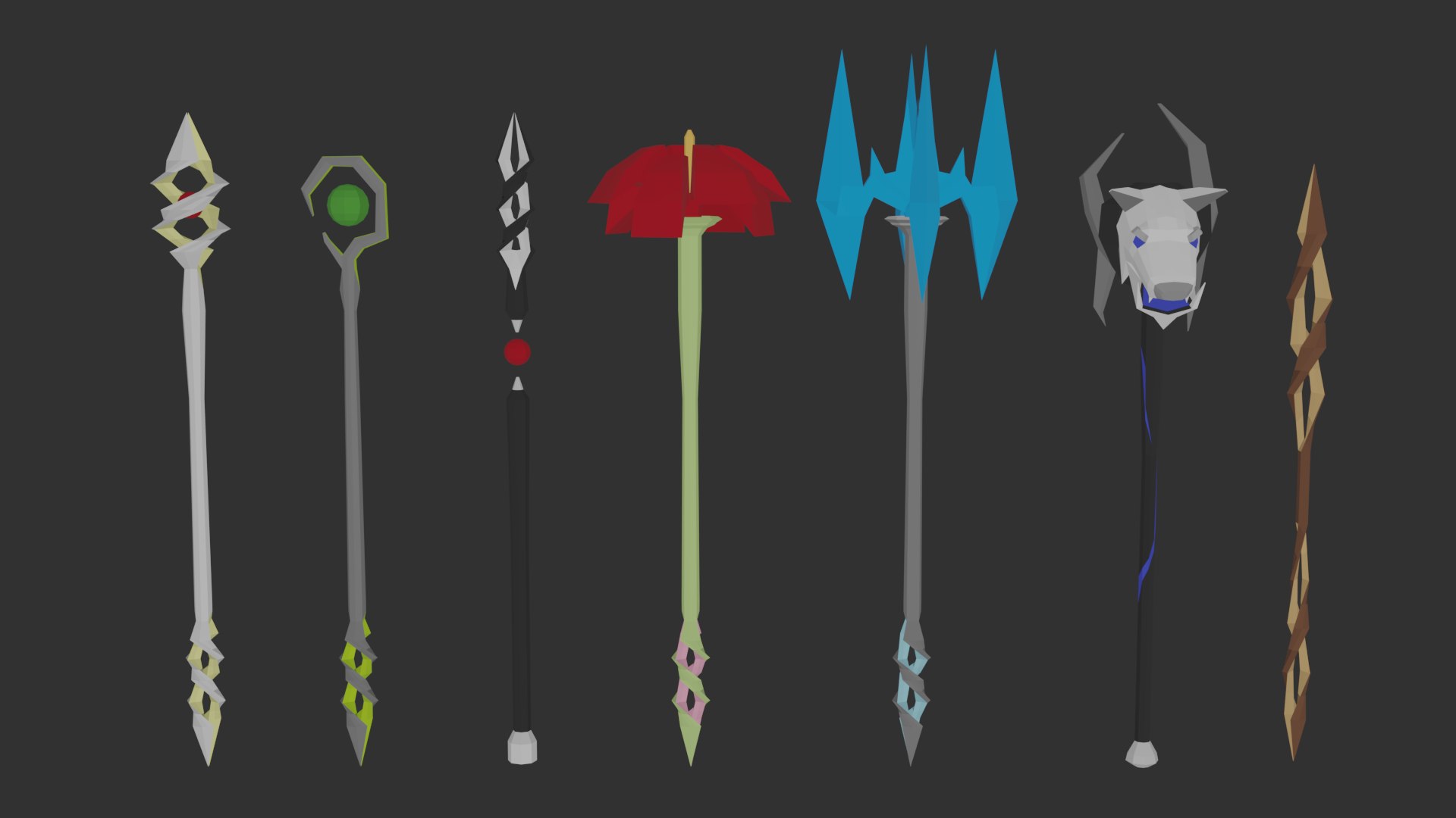 3D LOW POLY Staff Pack - TurboSquid 2132030