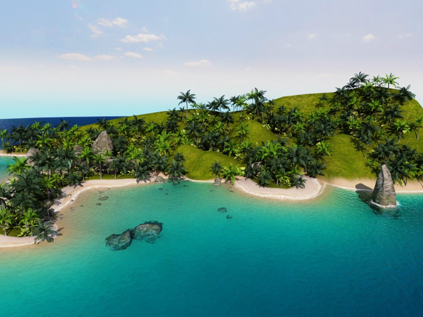 island modelled 3d model