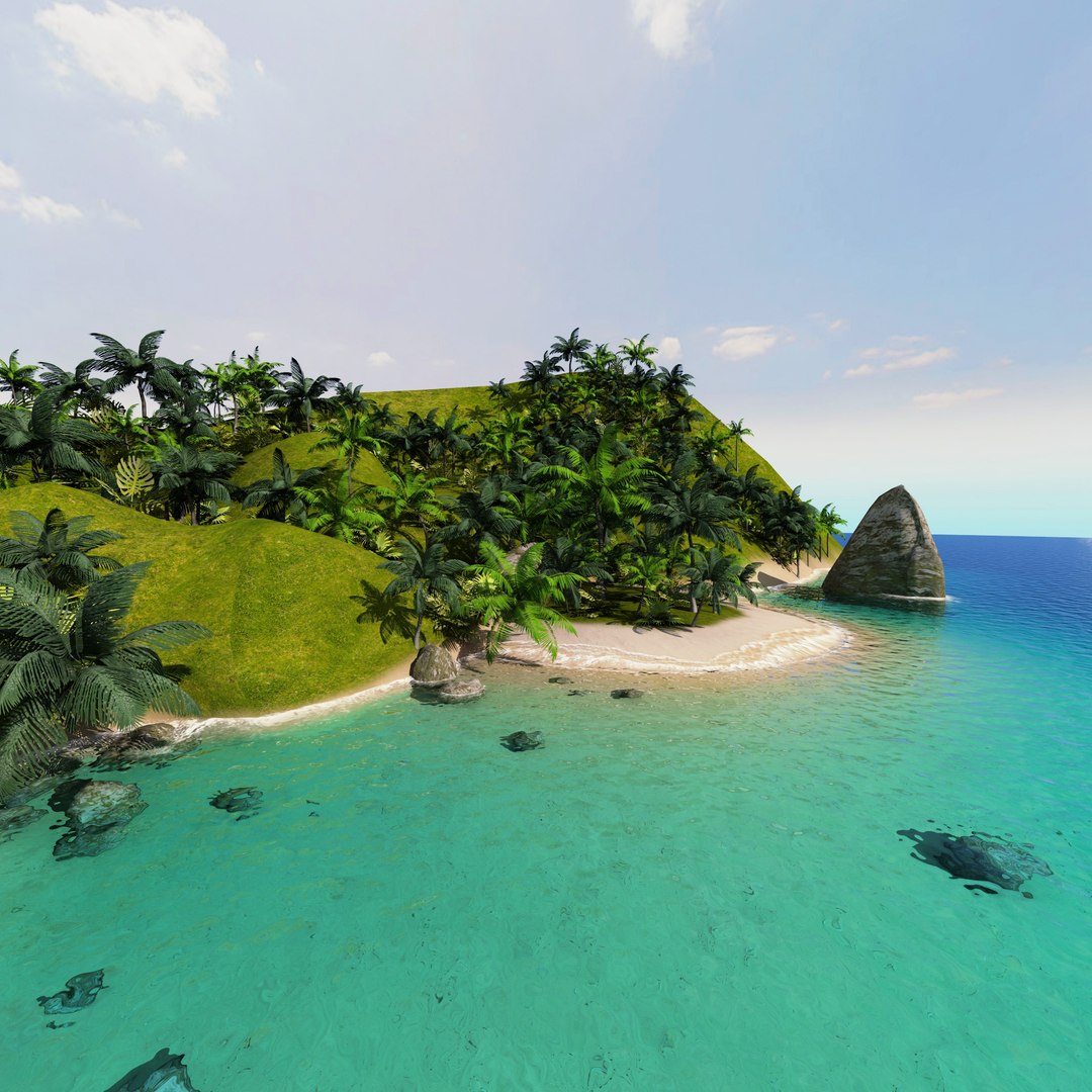 island modelled 3d model