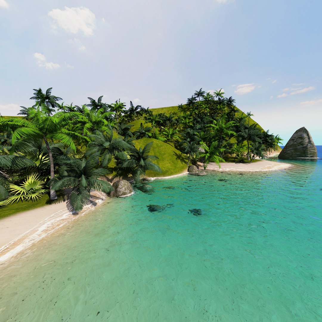 island modelled 3d model