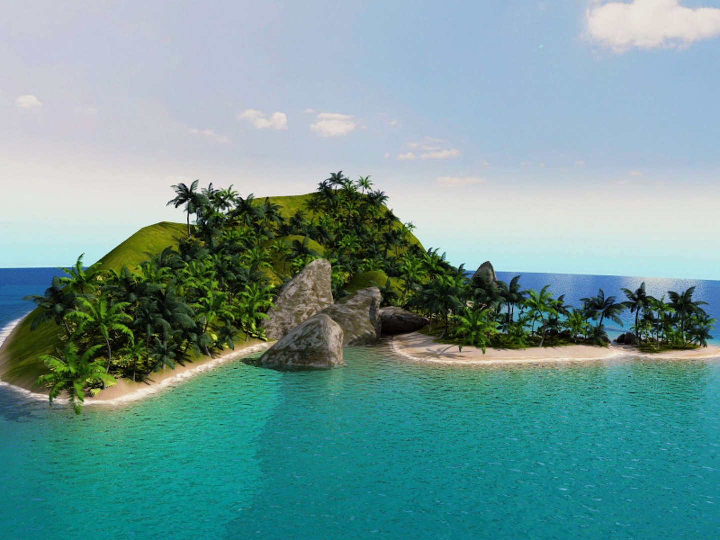 island modelled 3d model