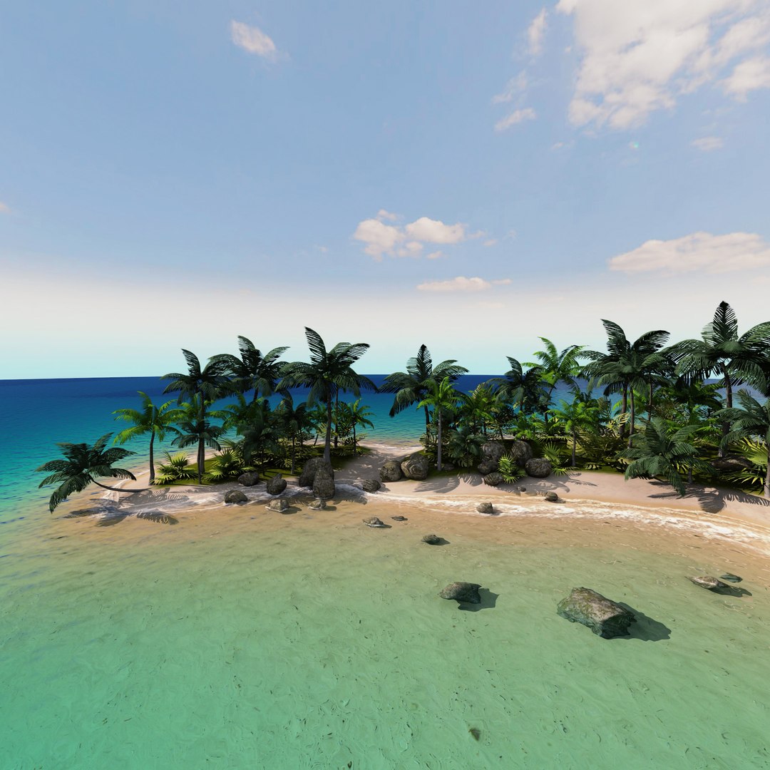 island modelled 3d model