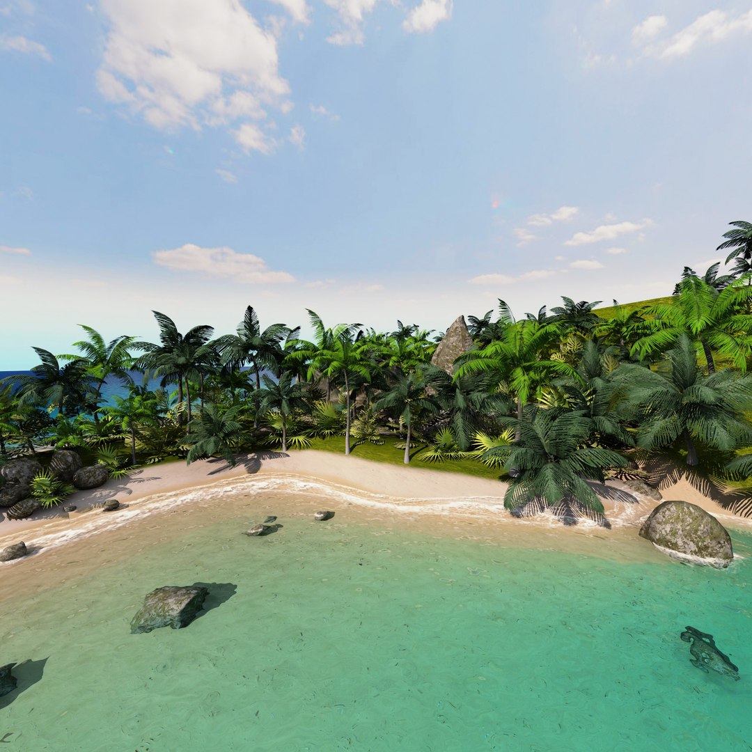 island modelled 3d model