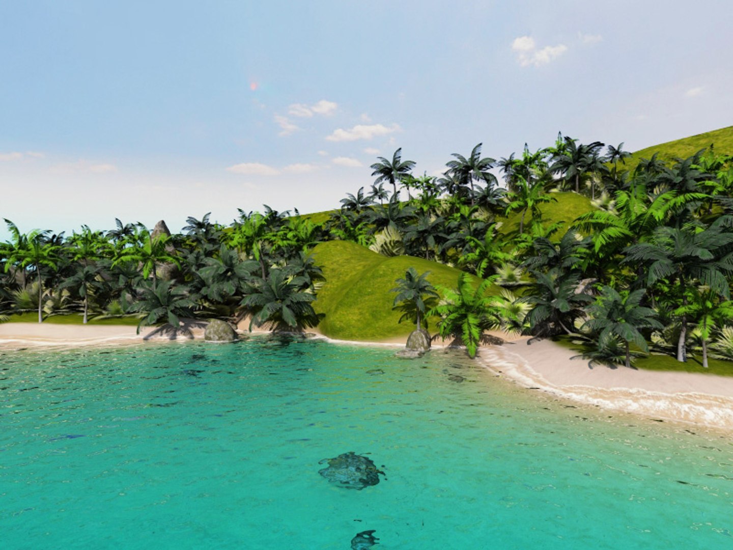 island modelled 3d model