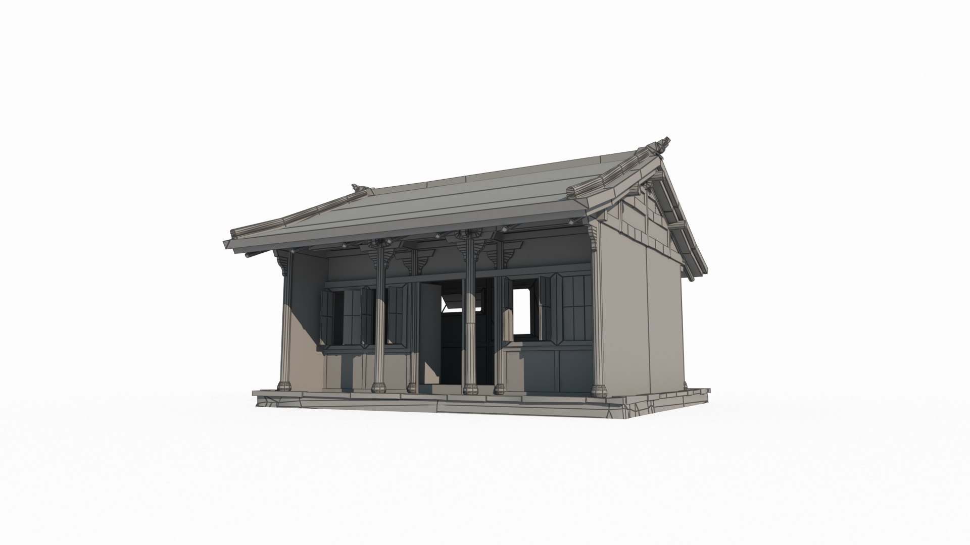Ancient Asian Architecture Small Houses 3D Model - TurboSquid 2132103