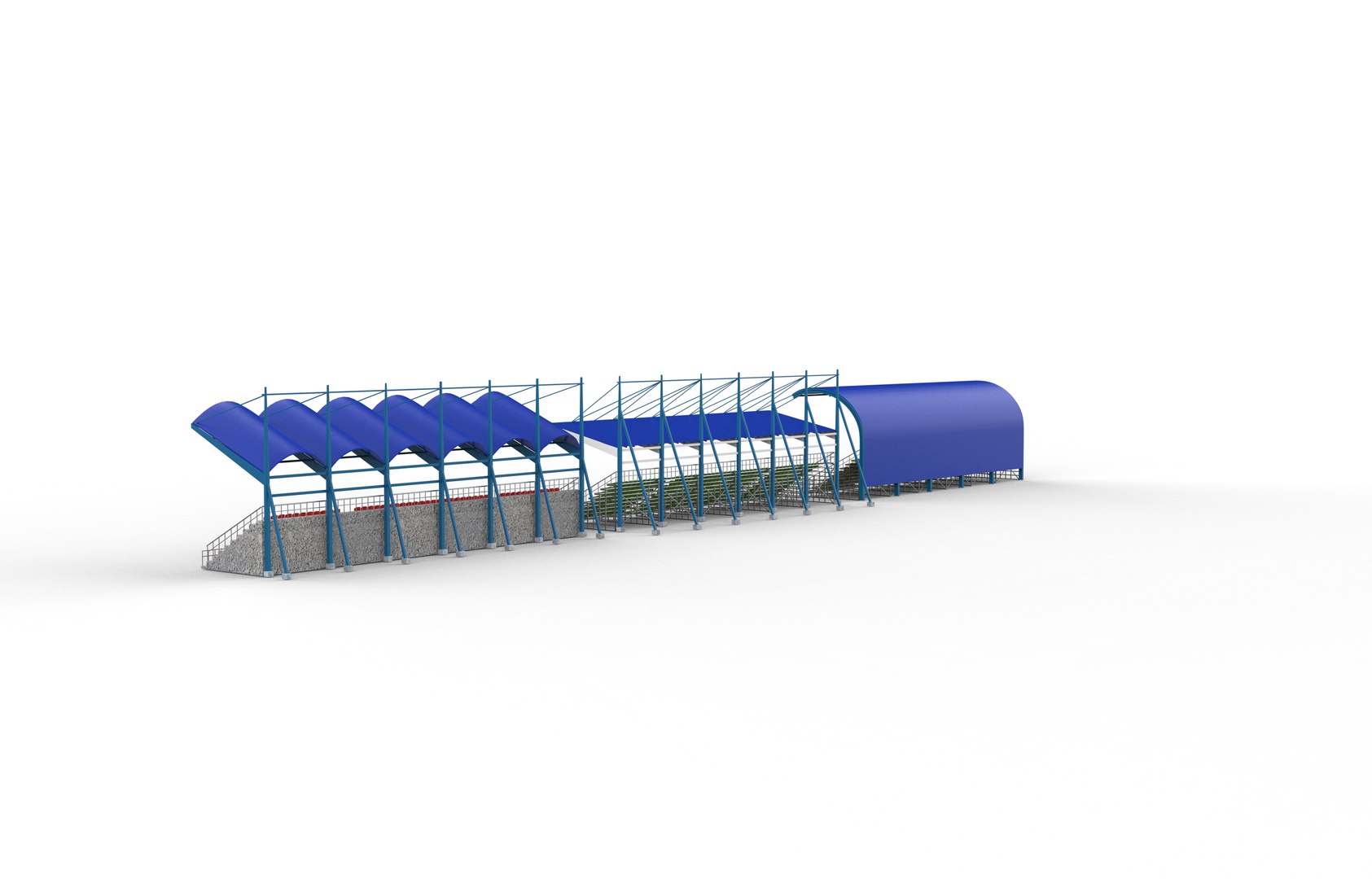 Stadium Seating Tribune 3D Model 3D Model - TurboSquid 2458520