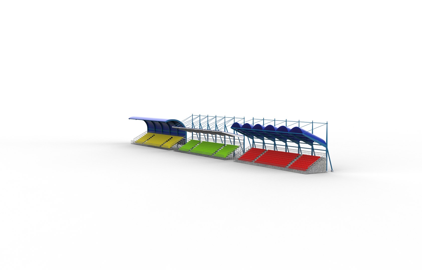 Stadium Seating Tribune 3D Model 3D Model - TurboSquid 2458520