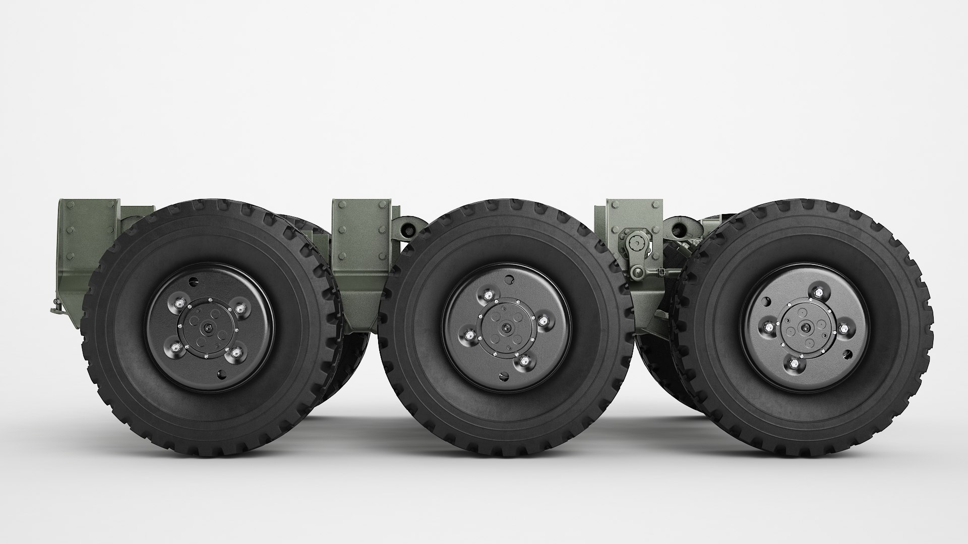 Military Semi Truck Axle Chassis 02 model - TurboSquid 2174593