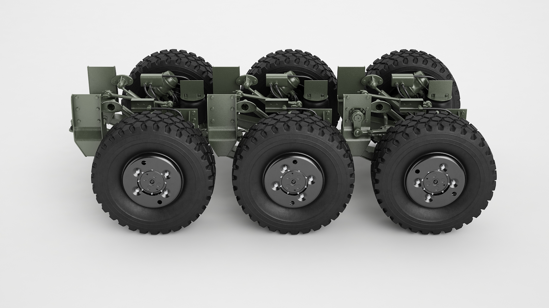 Military Semi Truck Axle Chassis 02 model - TurboSquid 2174593