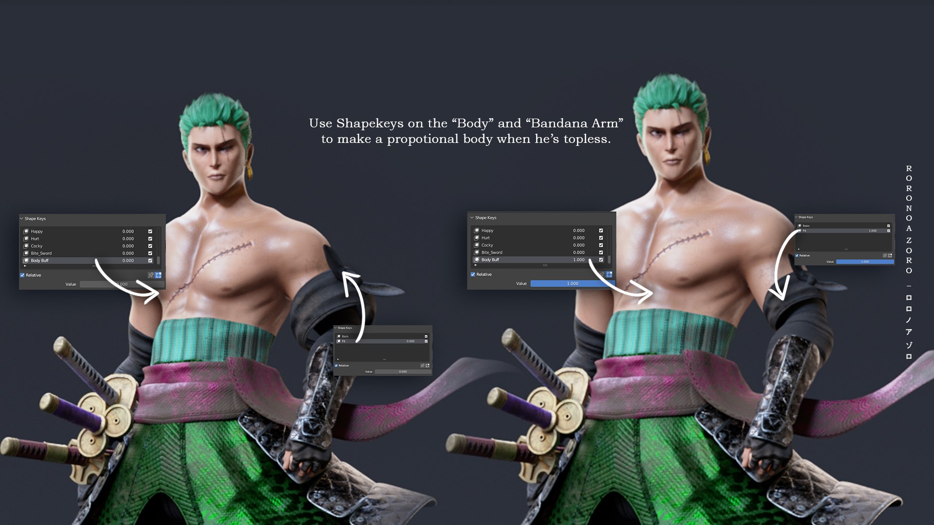 Roronoa Zoro - One Piece 3D Model - TurboSquid 2204898