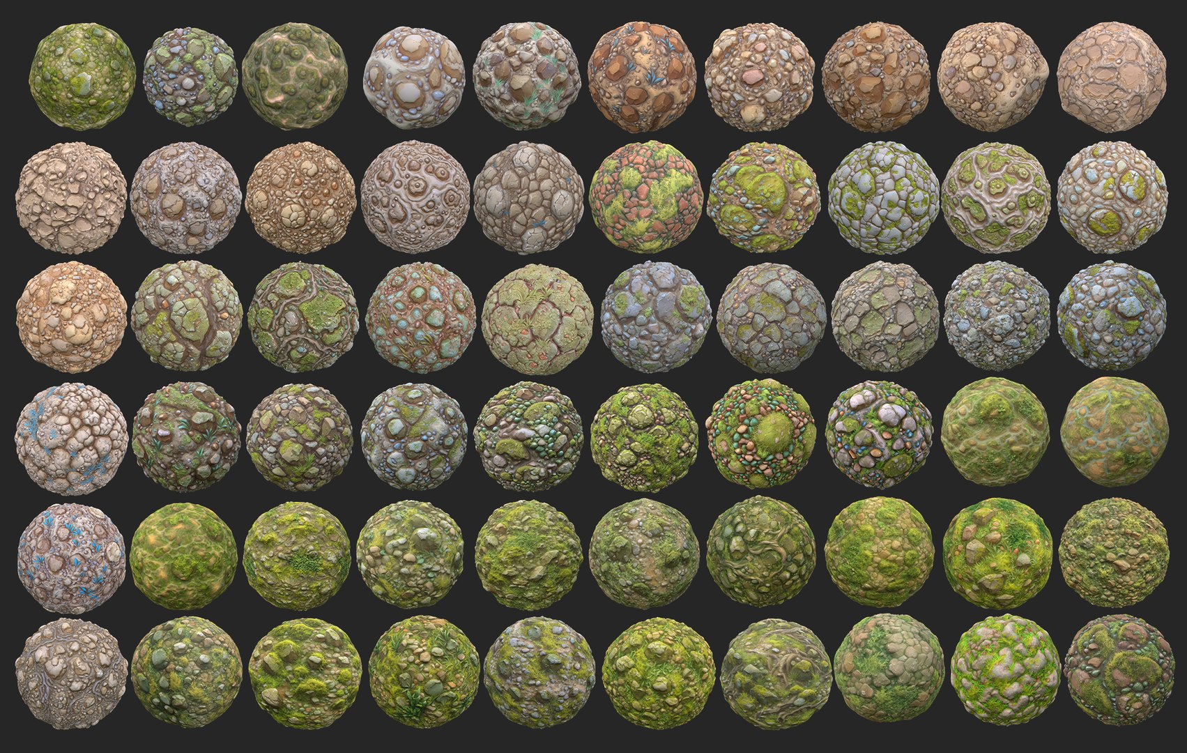 MOSSY GROUND SOIL - STYLIZED HAND PAINTED MATERIALS Model - TurboSquid ...