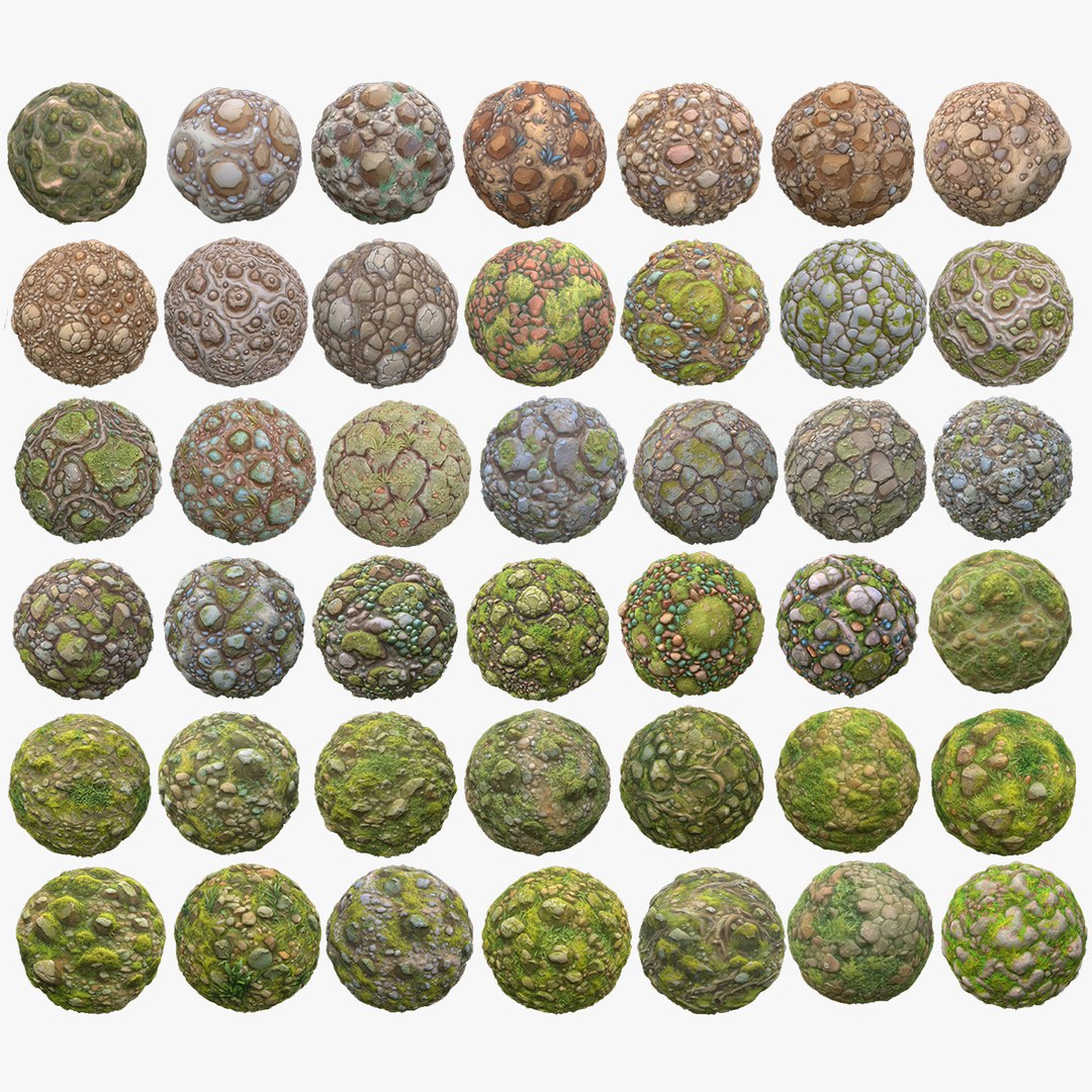 MOSSY GROUND SOIL - STYLIZED HAND PAINTED MATERIALS Model - TurboSquid ...