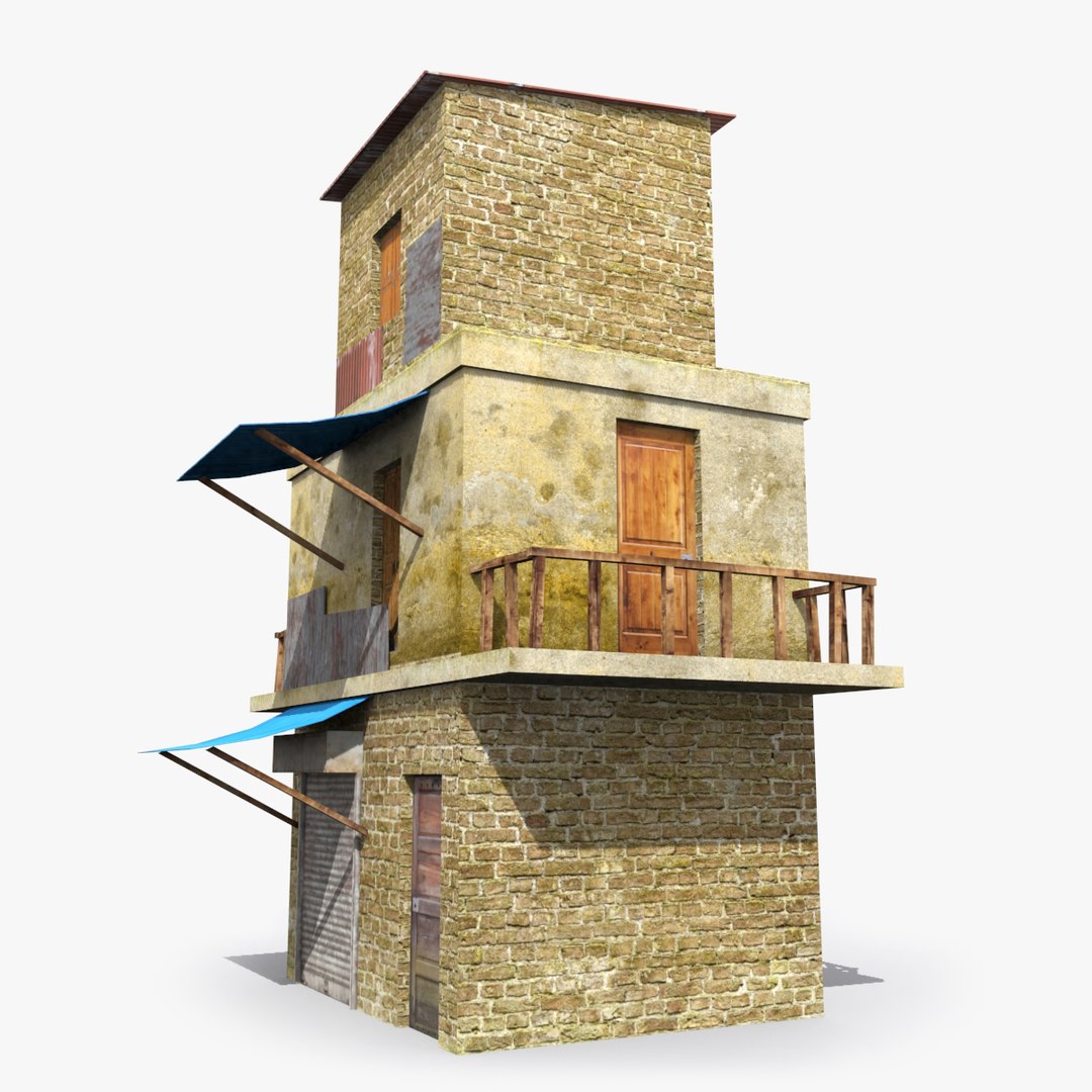 3D Ready Old House Slum Model - TurboSquid 1549477