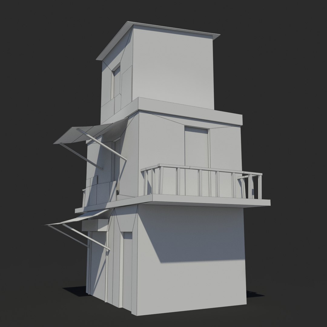 3D Ready Old House Slum Model - TurboSquid 1549477