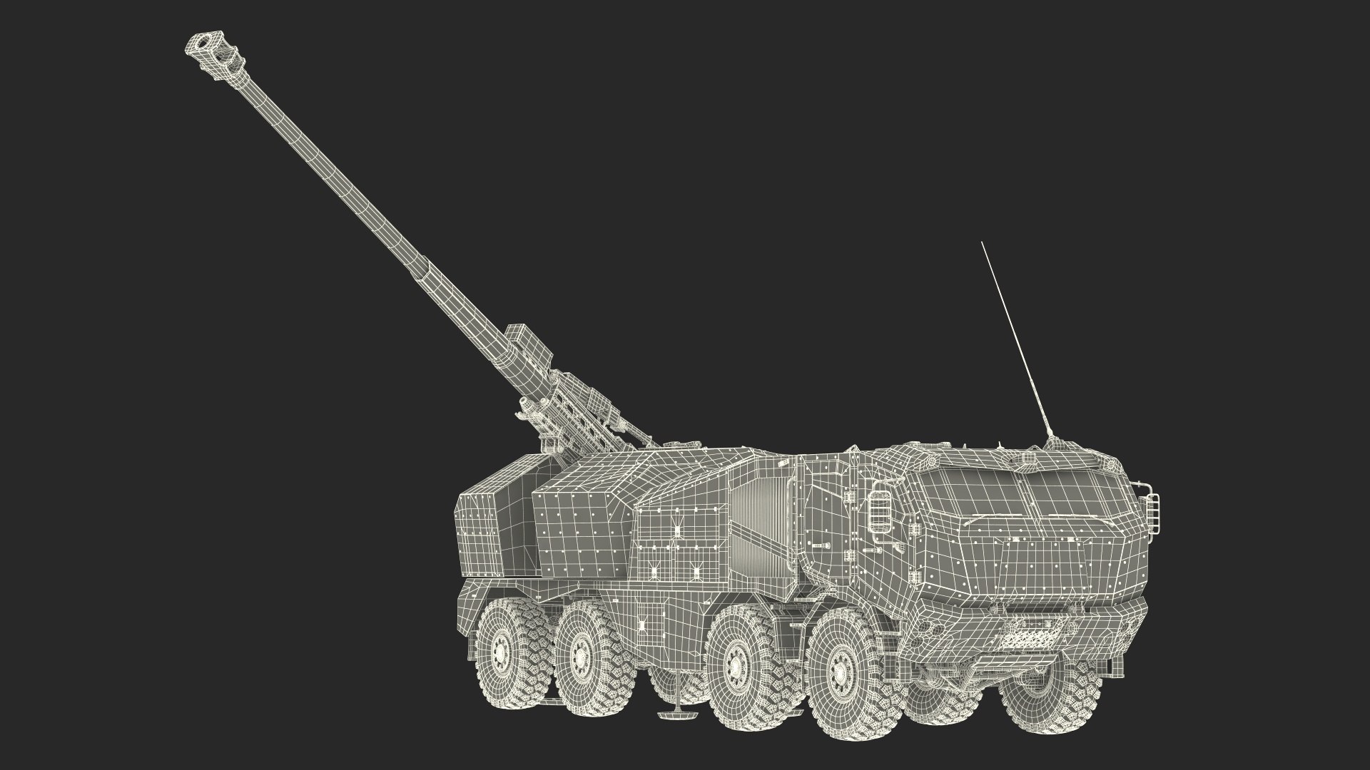 3D Artillery Self Propelled Howitzer In Full Readiness Model ...