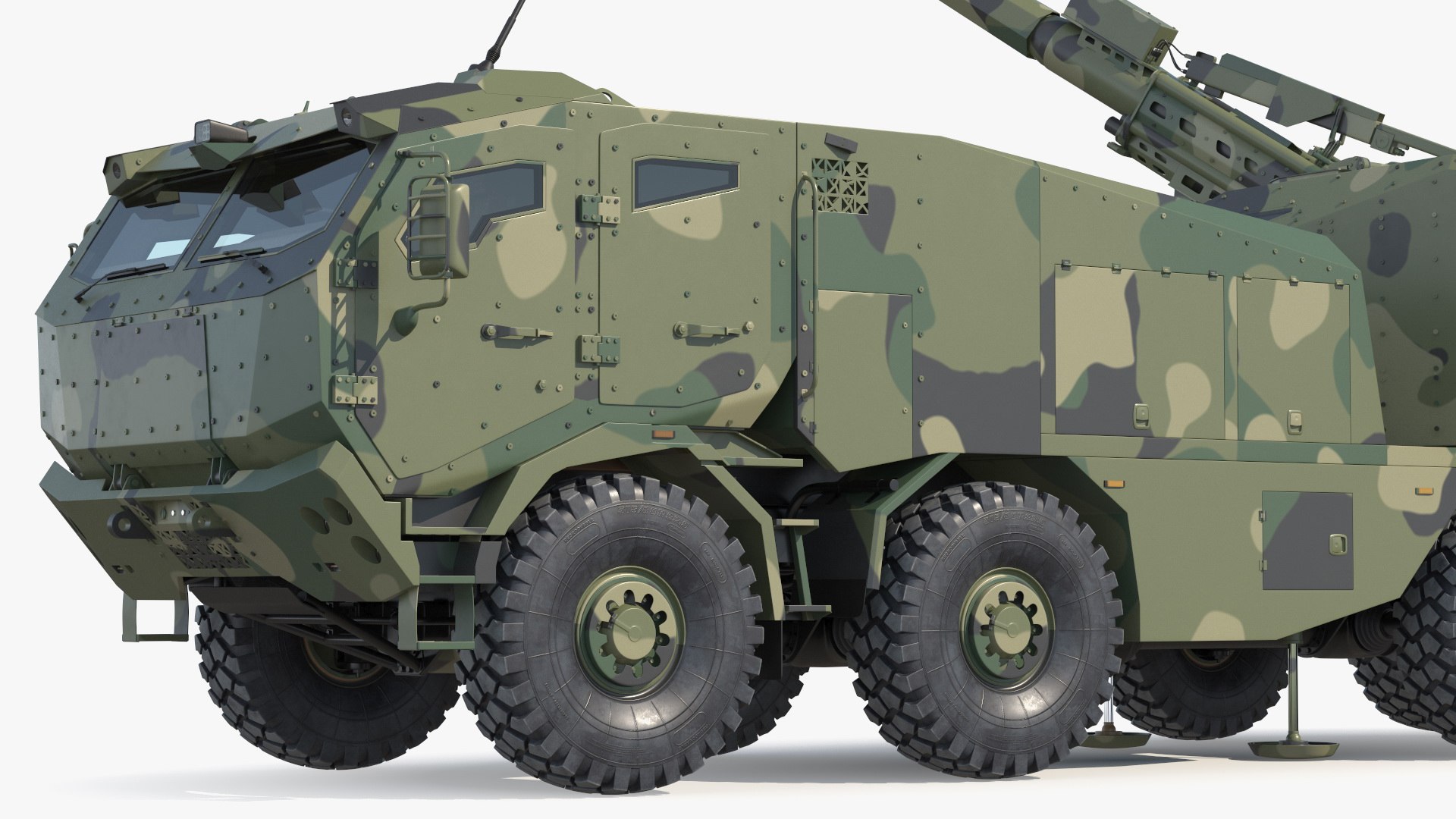 3D Artillery Self Propelled Howitzer In Full Readiness Model ...