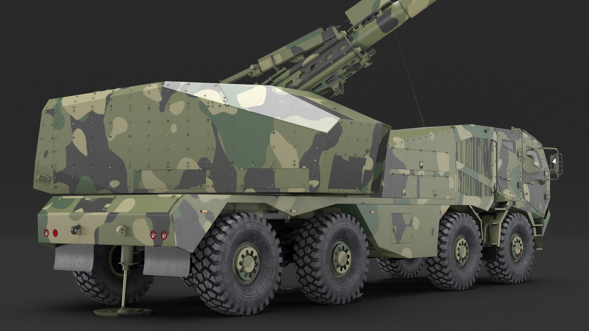 3D Artillery Self Propelled Howitzer In Full Readiness Model ...