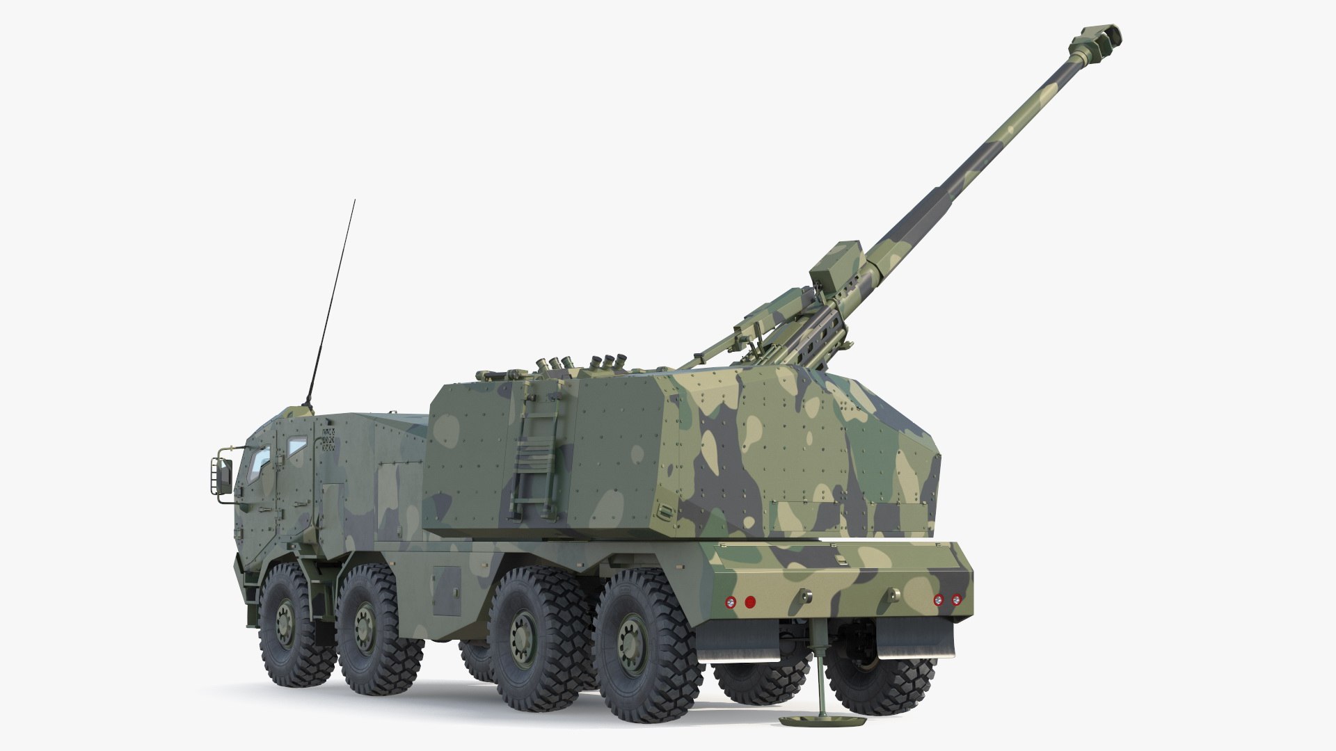 3D Artillery Self Propelled Howitzer In Full Readiness Model - TurboSquid 2296516