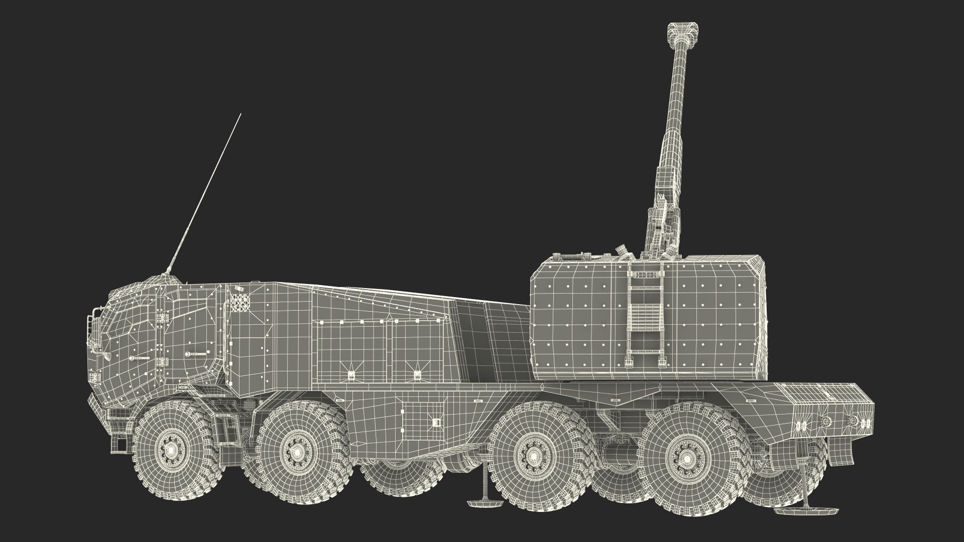 3D Artillery Self Propelled Howitzer In Full Readiness Model ...