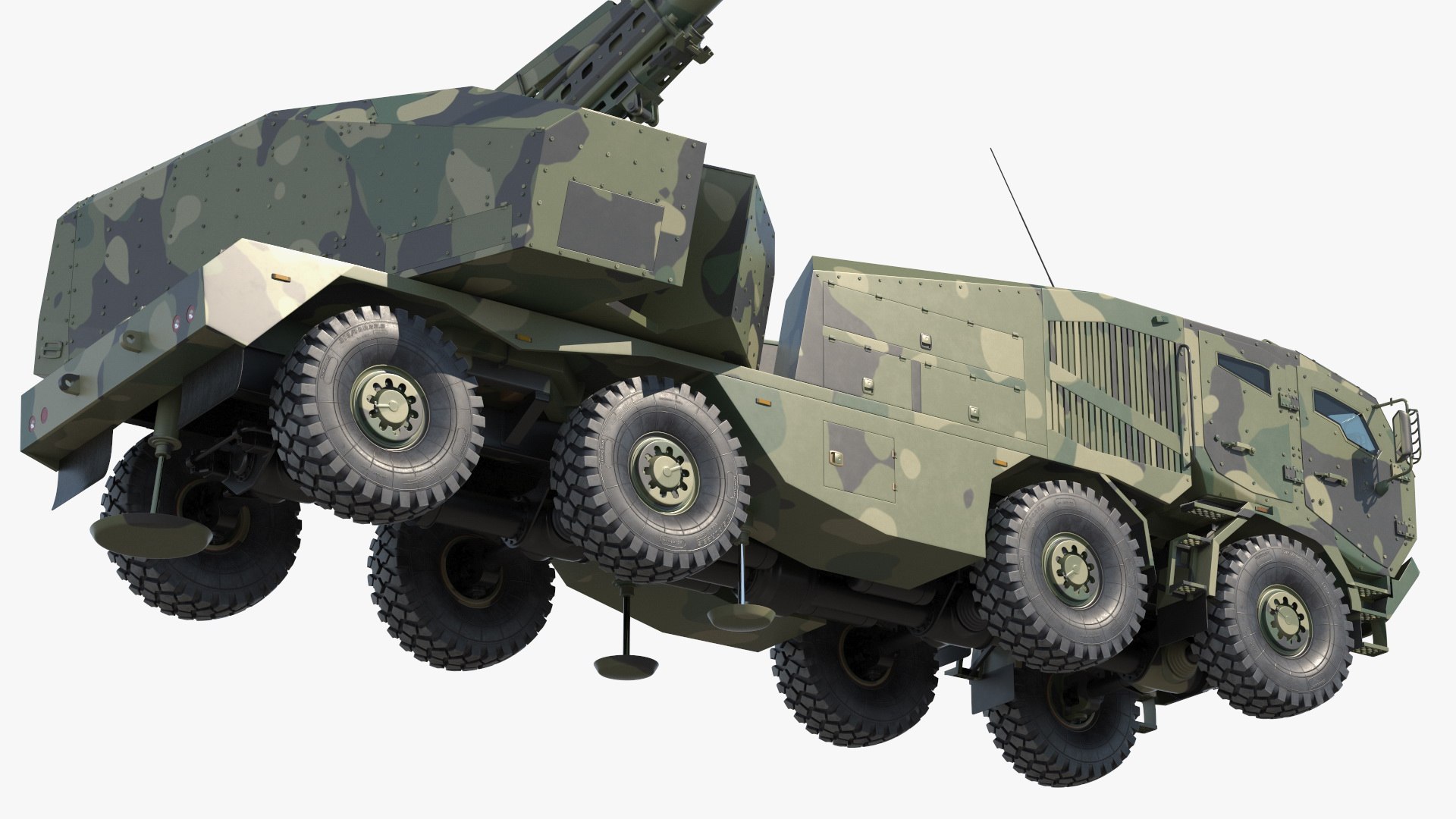 3D Artillery Self Propelled Howitzer In Full Readiness Model ...