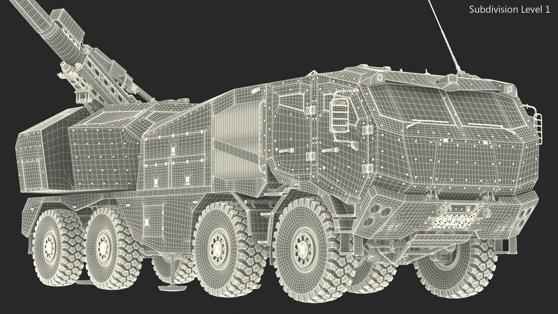 3D Artillery Self Propelled Howitzer In Full Readiness Model ...