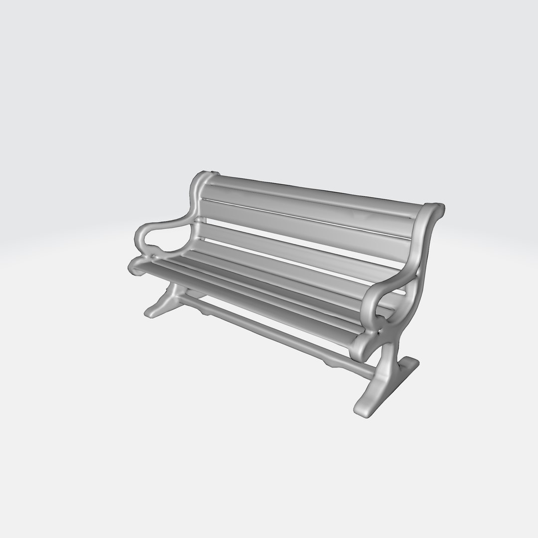 Elegant Outdoor Park Bench Model - TurboSquid 2279197