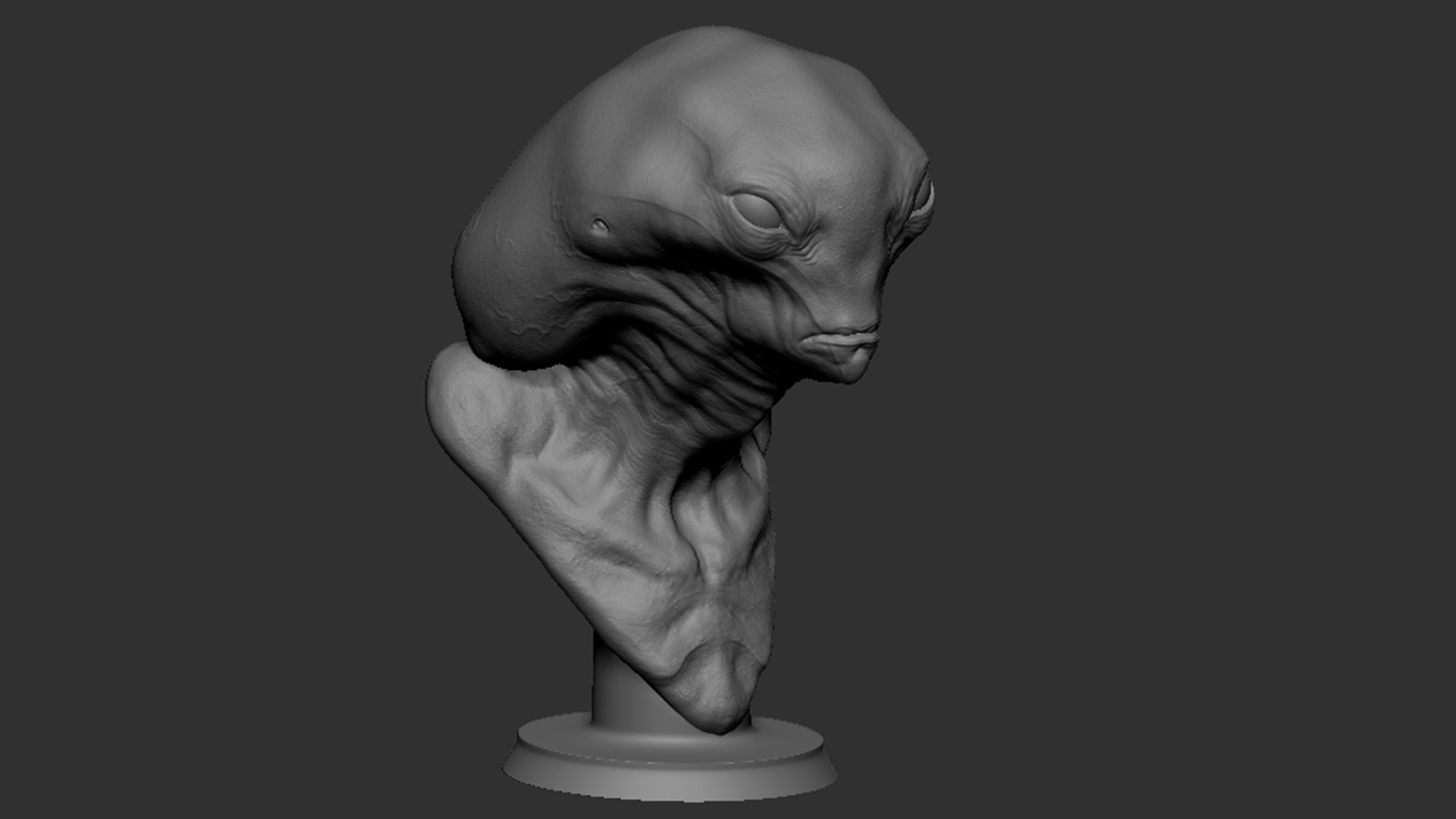 Free 3D Model Grey Alien Bust 3D Print Model Free - TurboSquid 2057787