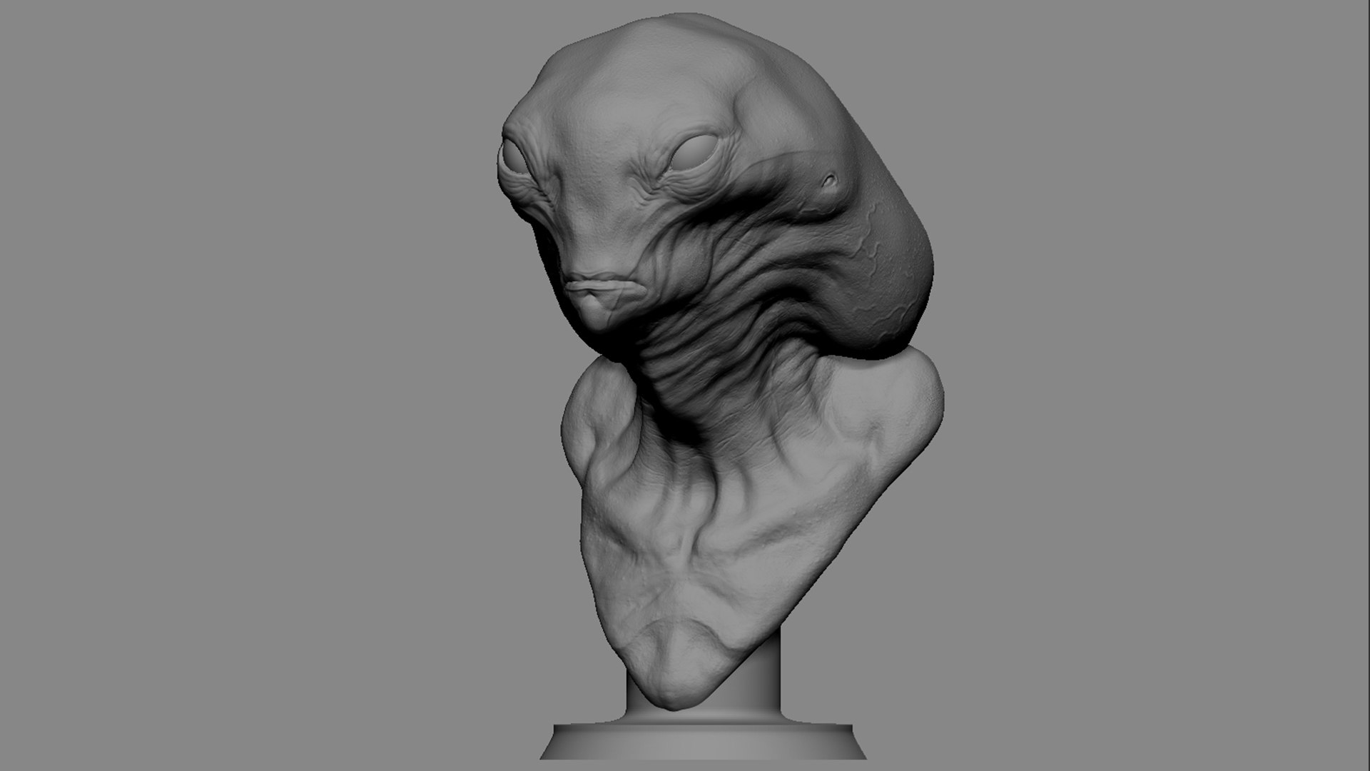 Free 3D Model Grey Alien Bust 3D Print Model Free - TurboSquid 2057787