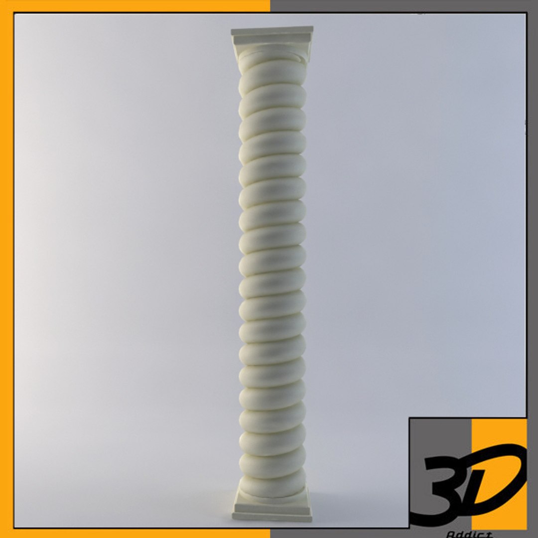 Free Roped Column 3d Model