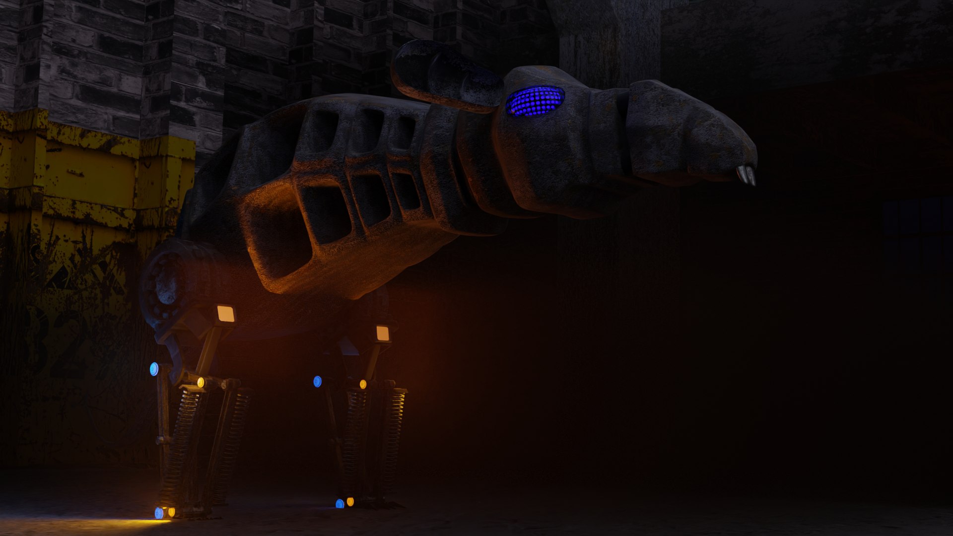 Walking Rusty Rat Tank Sci-fi 3D Model - TurboSquid 2025413