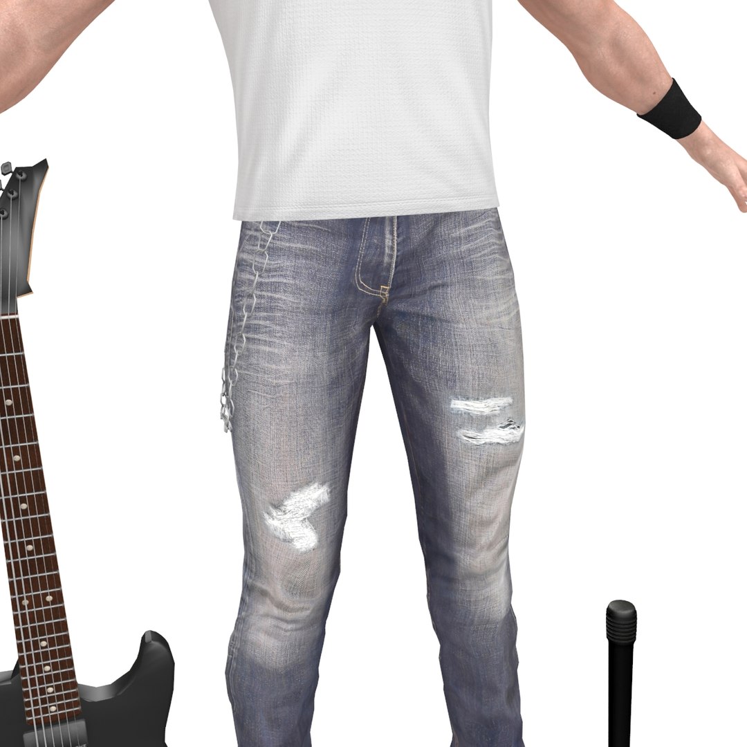 3D rockstar guitar microphone - TurboSquid 1326675